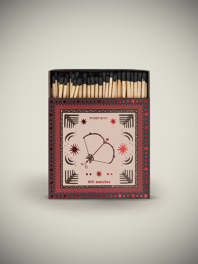 Buy Metallic 'Bow & Arrow' Matchboxes | Tartan & Zebra