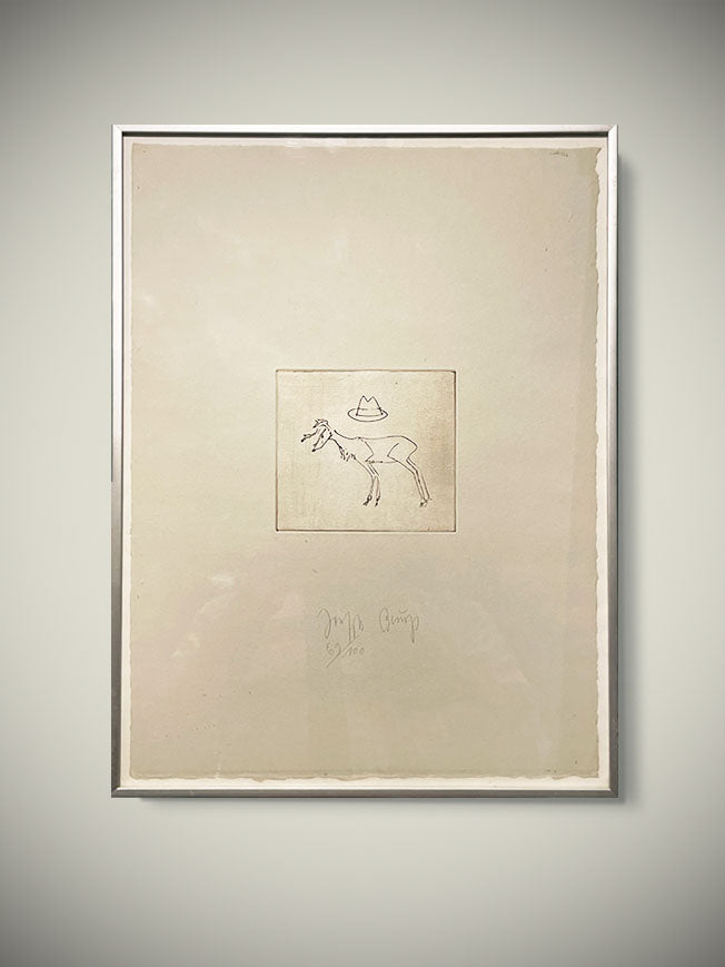 Original Engraving 'Hirsch und Hut' Joseph Beuys | Tartan & Zebra