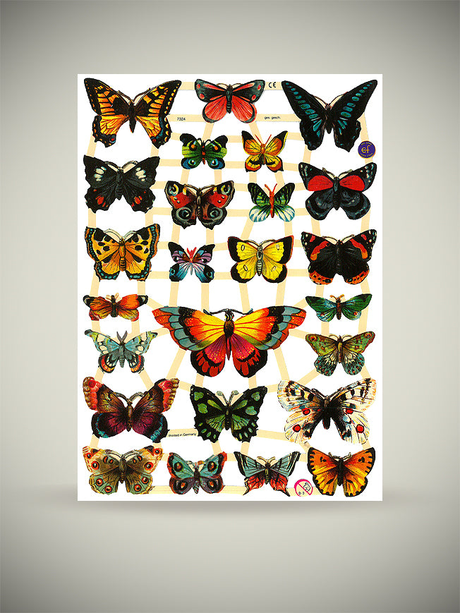 Comprar Hoja de Cromos Alemanes con 'Mariposas' | Tartan & Zebra