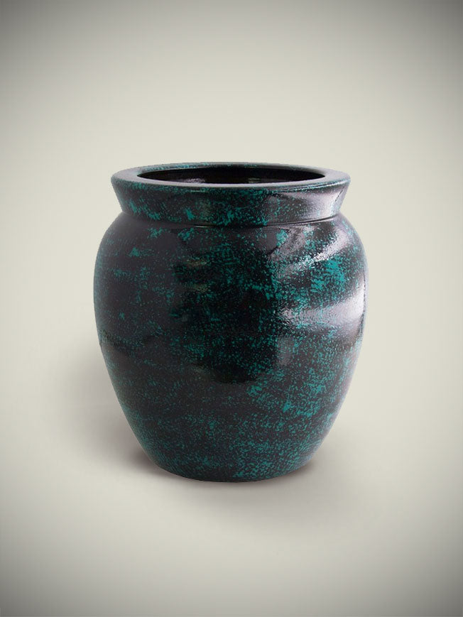 'Nelson' Decorative Amphora Planter in Blue Patina | Tartan & Zebra