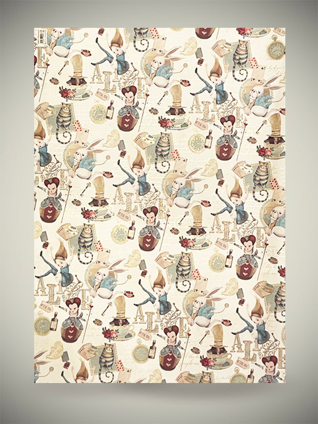 Alice In Wonderland Wrapping Paper