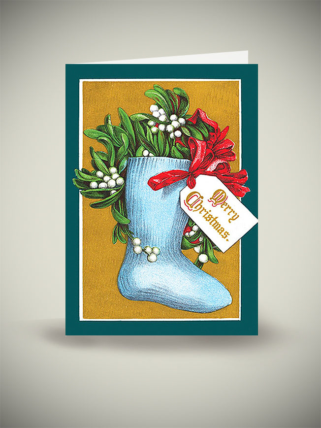 Pack of 8 Christmas Stocking Cards - V&A | Tartan & Zebra