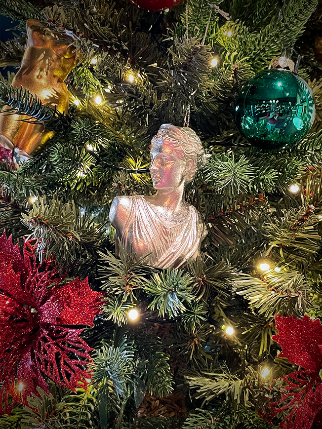 Silver Decoration 'Artemis' Bust for Christmas – Tartan & Zebra